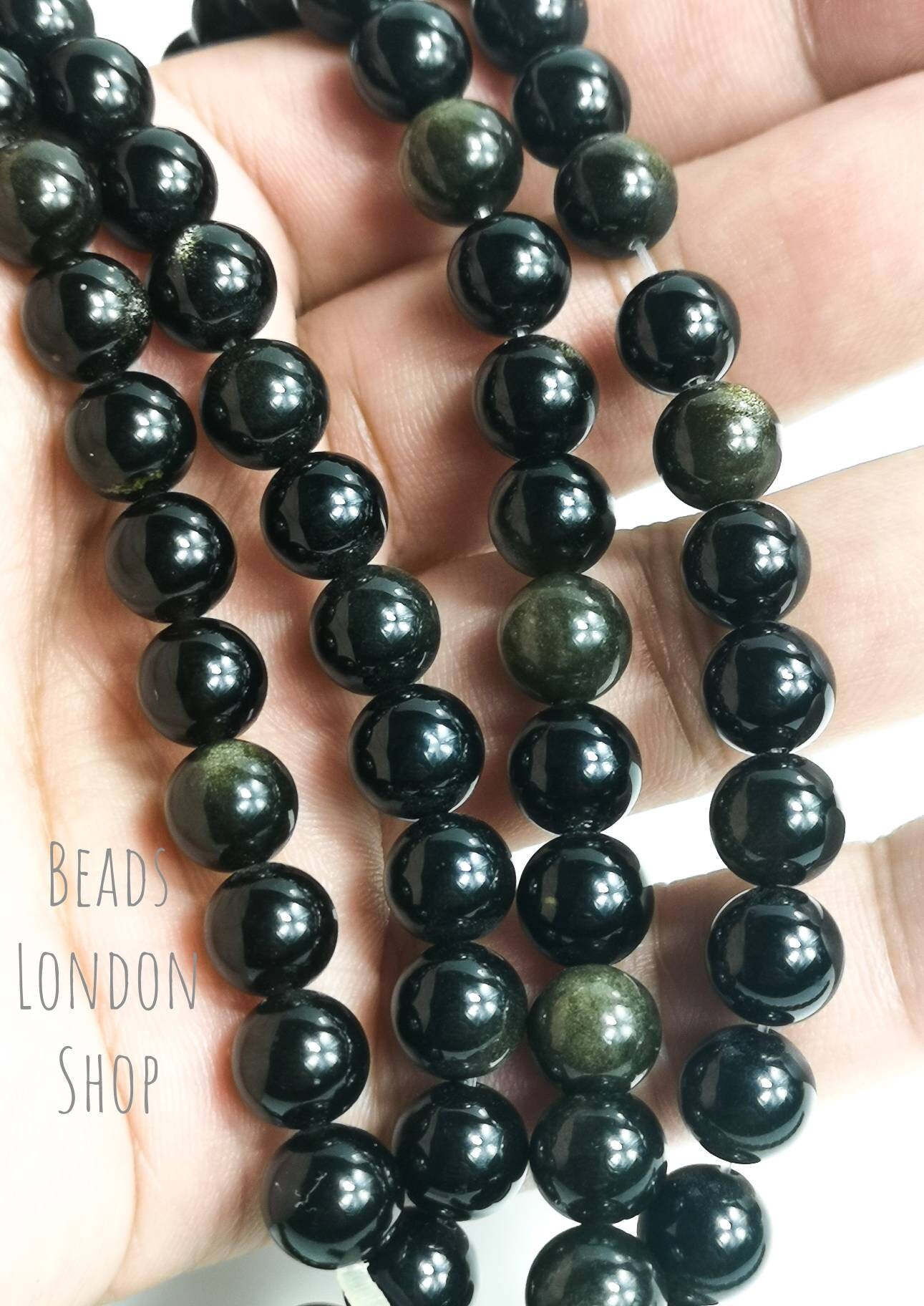 Golden Sheen Obsidian Round Beads 8mm Round Obsidian Beads - Etsy UK