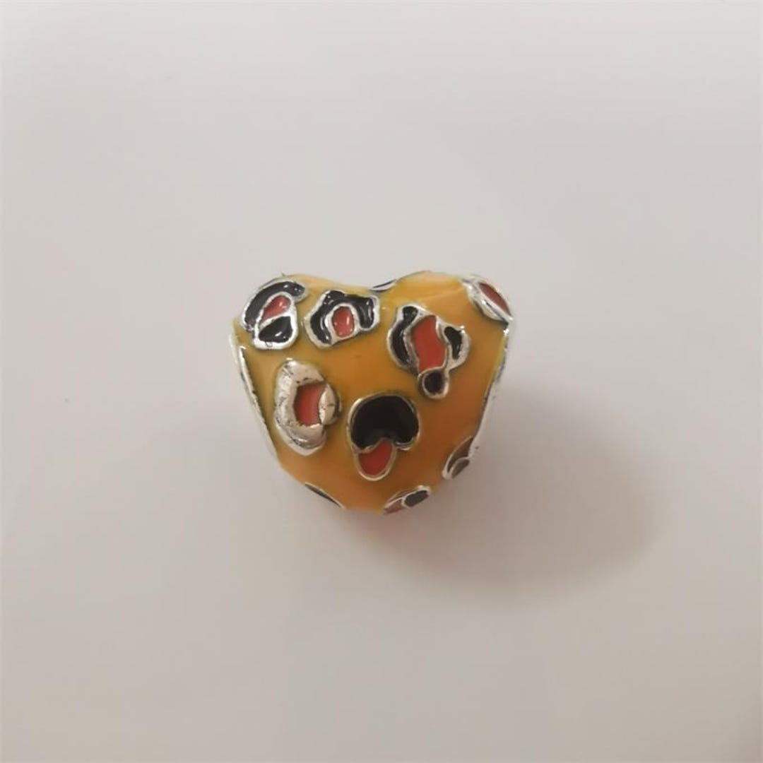 New Pandora S925 Leopard Print Heart Charm - Etsy