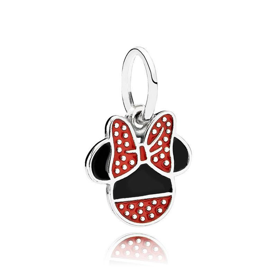 Pandora Charm Silver Minnie Mouse Icon Symbol Hanging - Etsy