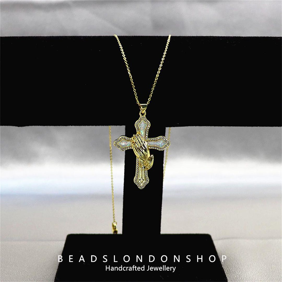 Hip-hop Cross Pendant Necklace Zirconia Inlaid Chain - Etsy