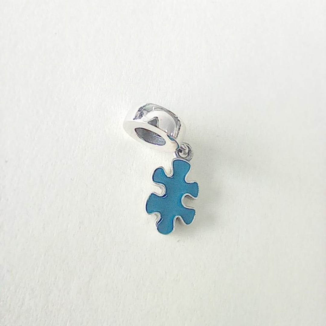 Pandora Dangle Charm Jigsaw Puzzle Piece Blue - Etsy