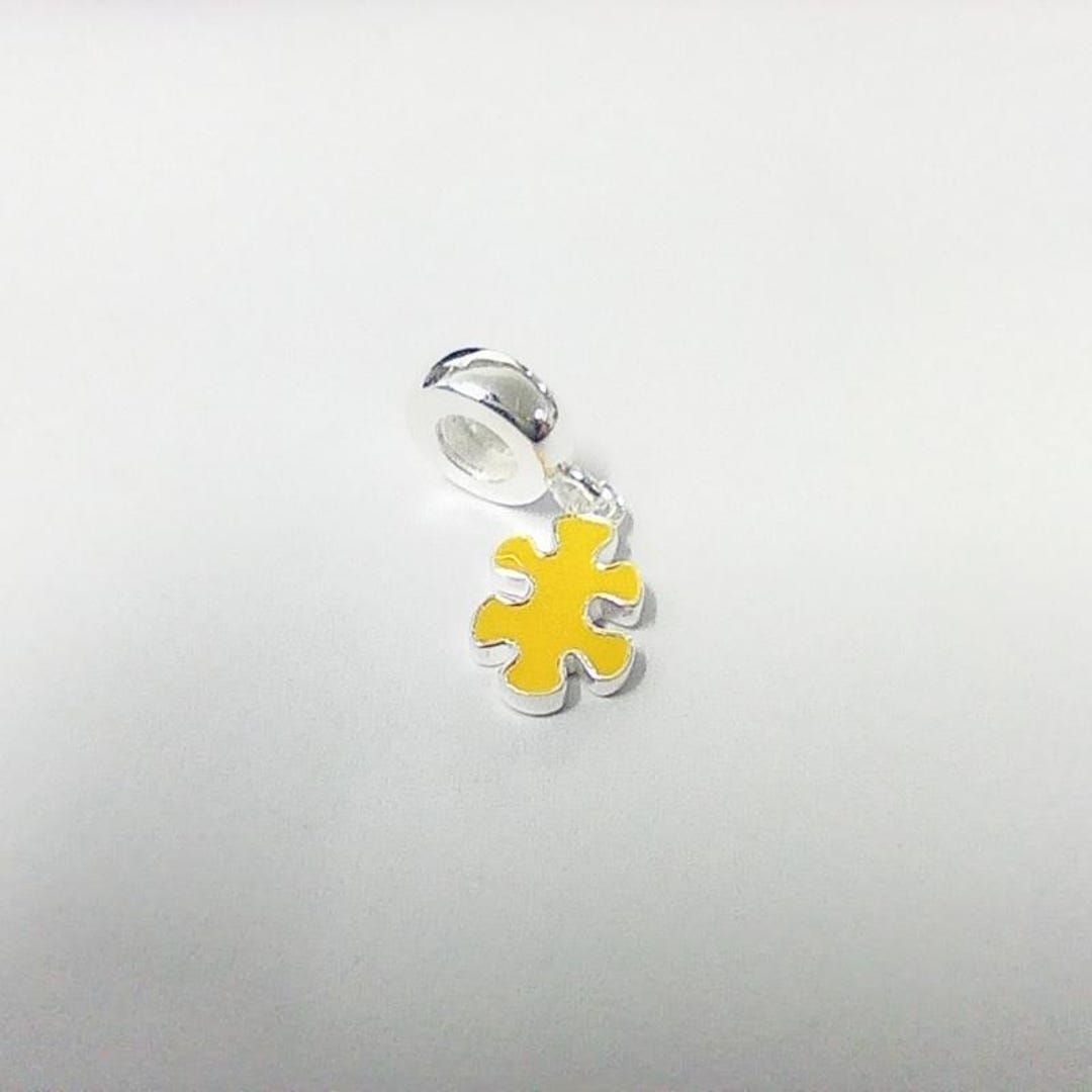 Pandora Dangle Charm Jigsaw Puzzle Piece Yellow - Etsy