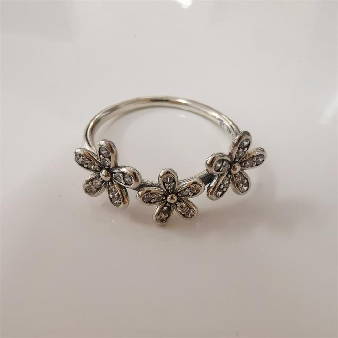 Bn Retired Pandora Ss Triple Dazzling Daisy Ring - Etsy