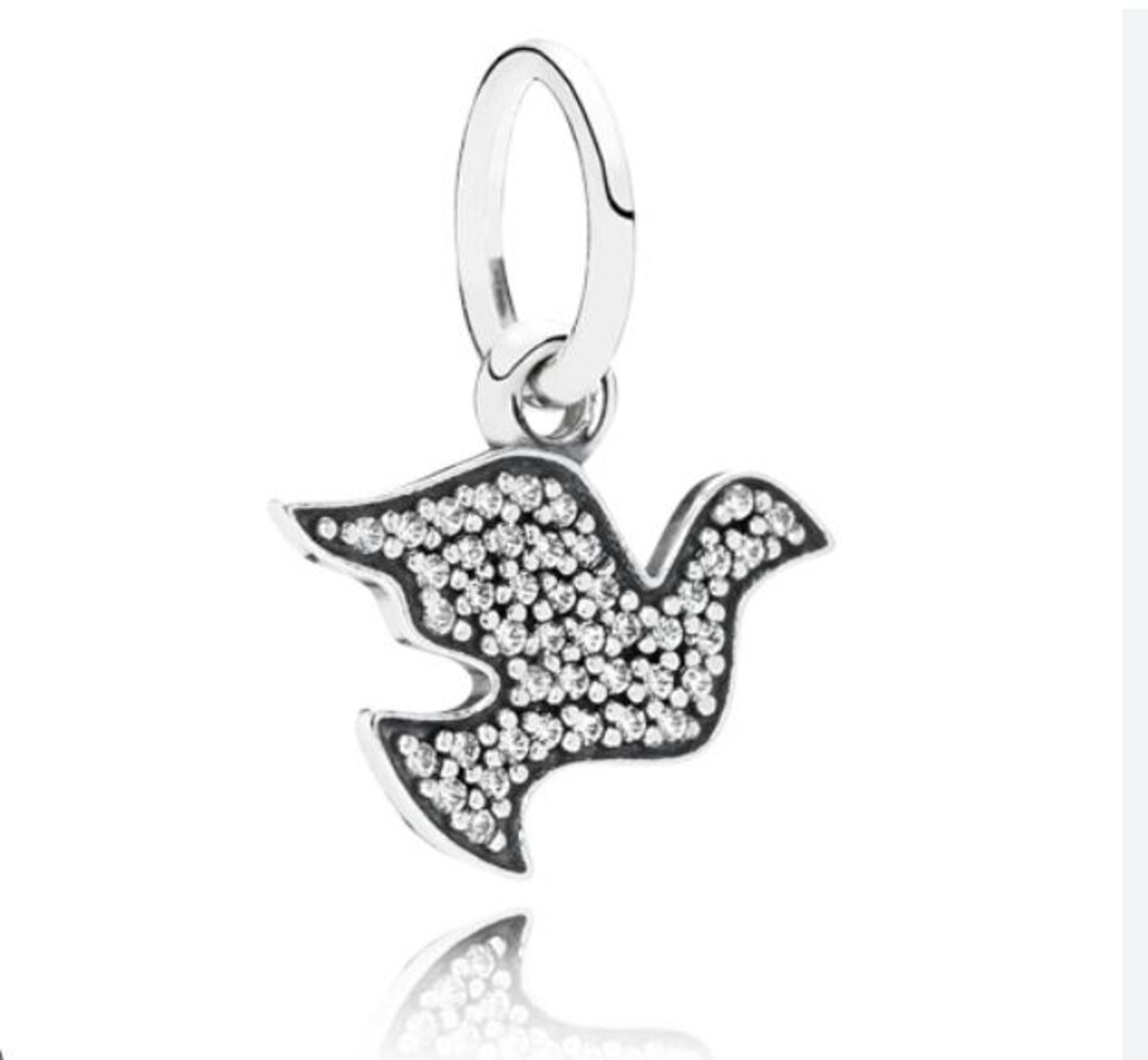 Pandora Sterling Silver Charm "peace Dove" Pendant - Etsy