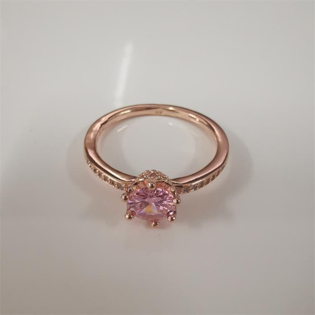 New Pandora Pink Sparkling Crown Solitaire Ring Uk - Etsy
