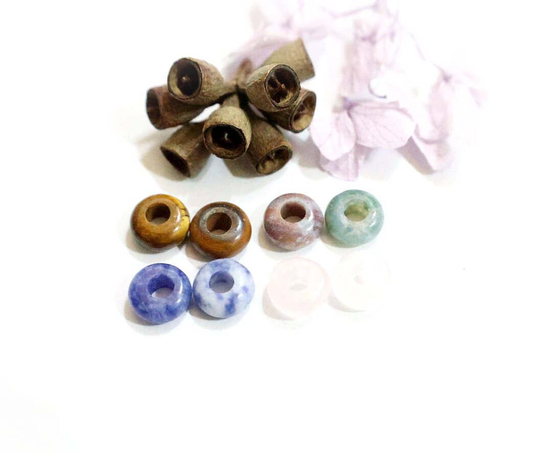 Dread kraal 0.4 / 1 STUKS SEMI-PRECIOUS STONE Gat diameter natuurlijke ...