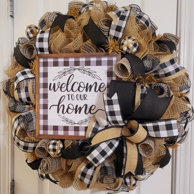 Buffalo Plaid Wreath - Etsy