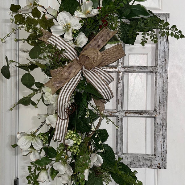 Window Frame With Wreath - Etsy