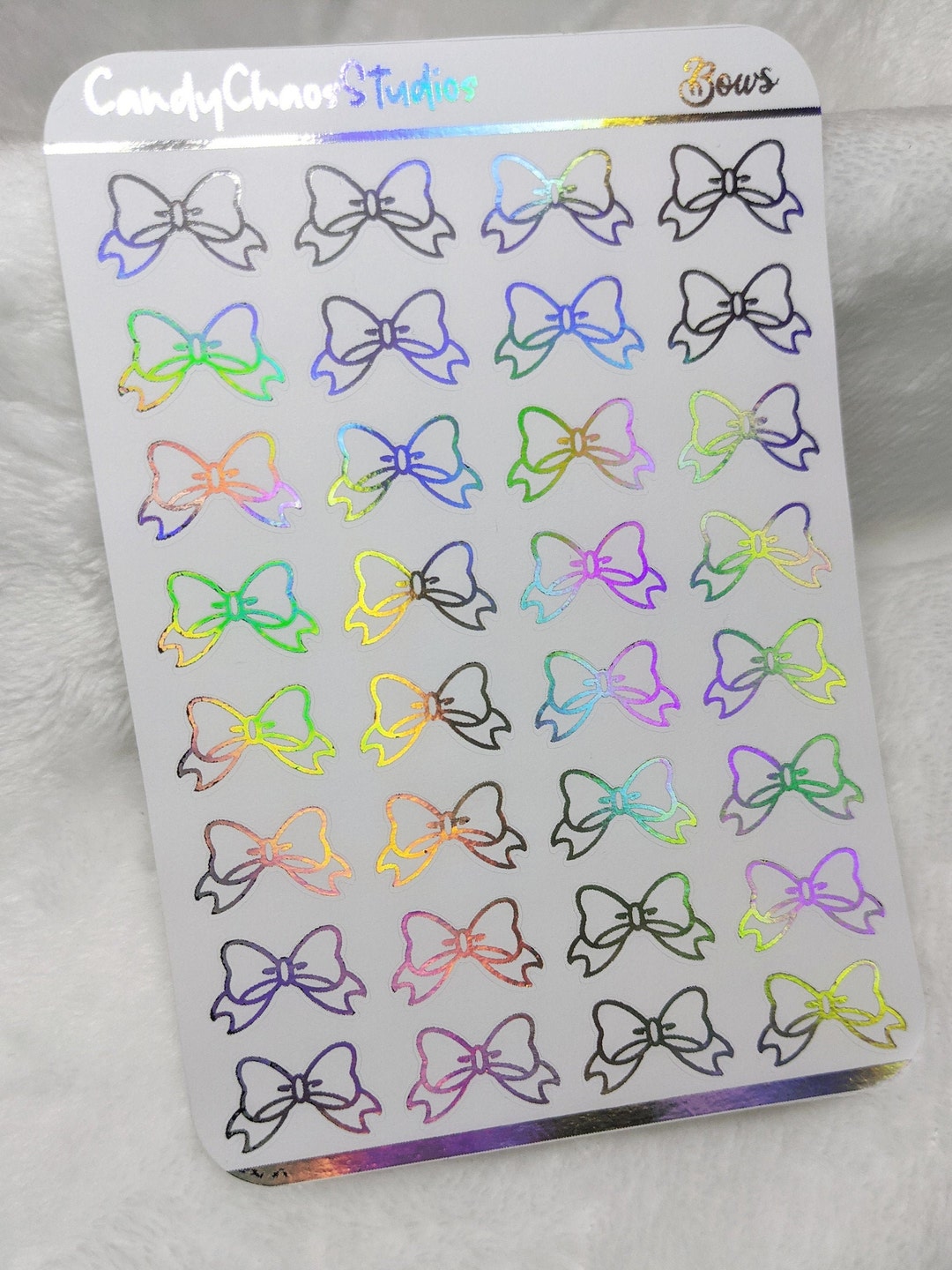 Mini Bows Foil Planner Stickers Bow Icons Icon Stickers - Etsy UK