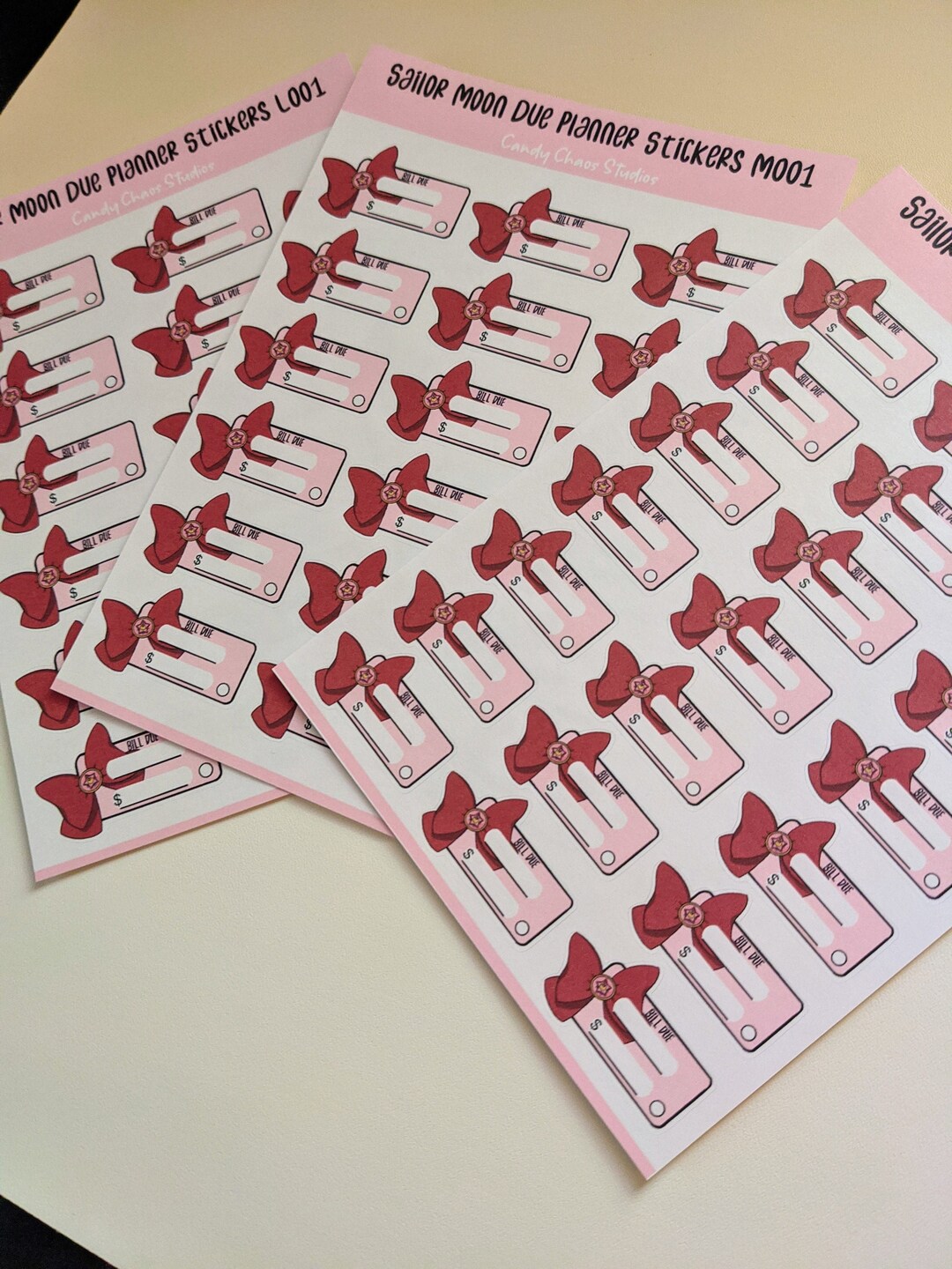 Sailor Moon Bills Due Planner Stickers Cute Planner - Etsy