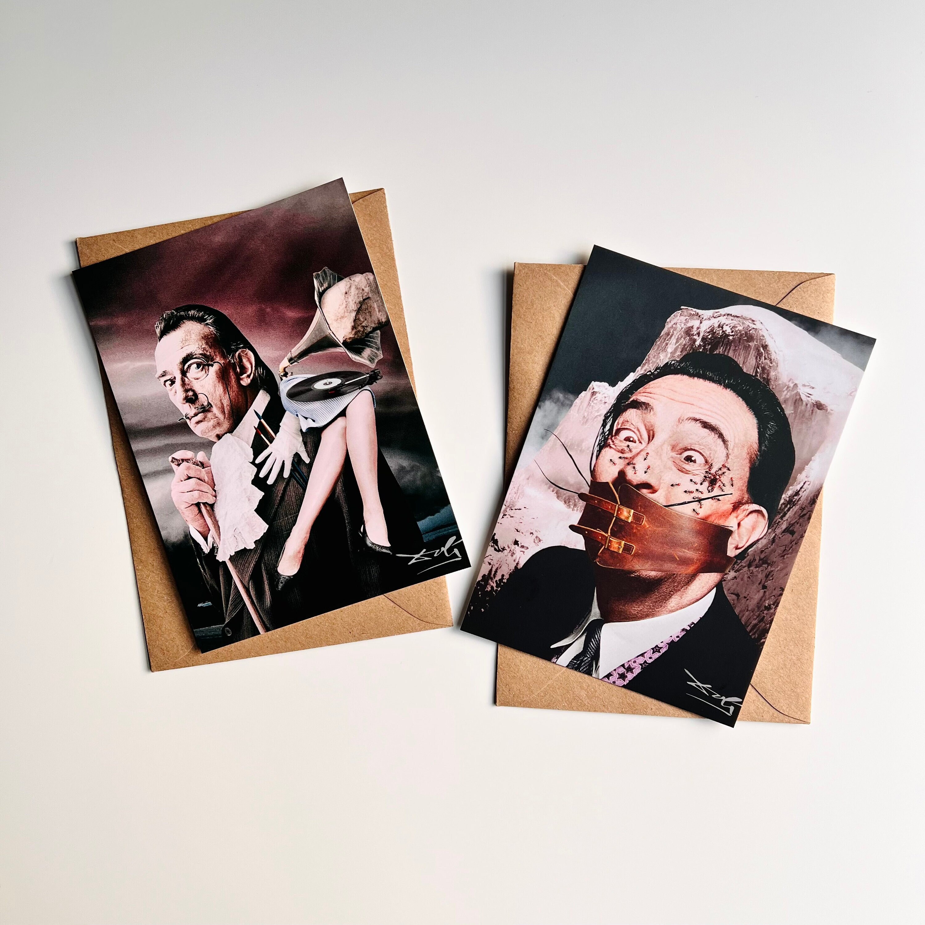 Salvador Dali Postcards, Surreal Collage Artwork Small Print A6 Post ...