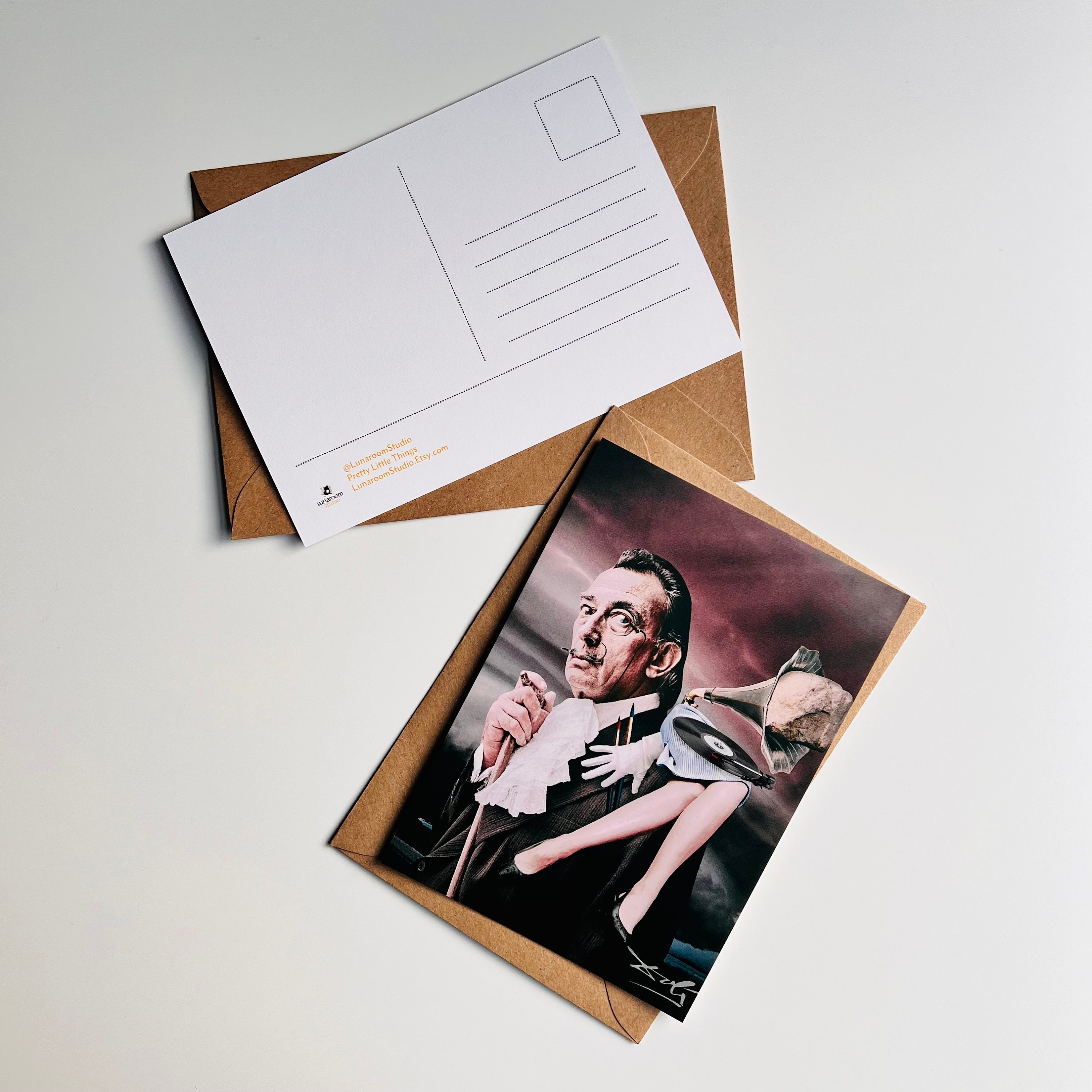 Salvador Dali Postcards, Surreal Collage Artwork Small Print A6 Post ...