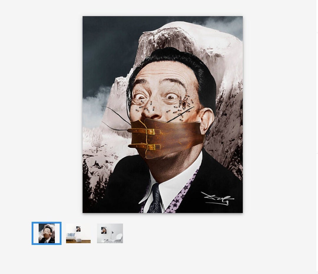 Salvador Dali A3 Print 2, Surreal Collage Art, Famous Artist Wall Art ...