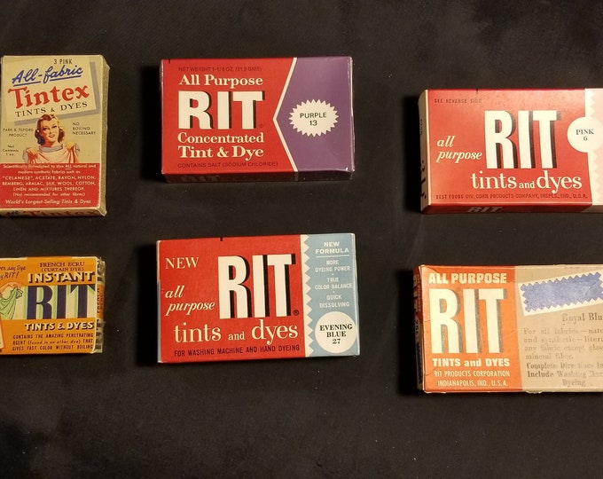 Vintage RIT Dye Colors - Set of 6 Boxes - Etsy