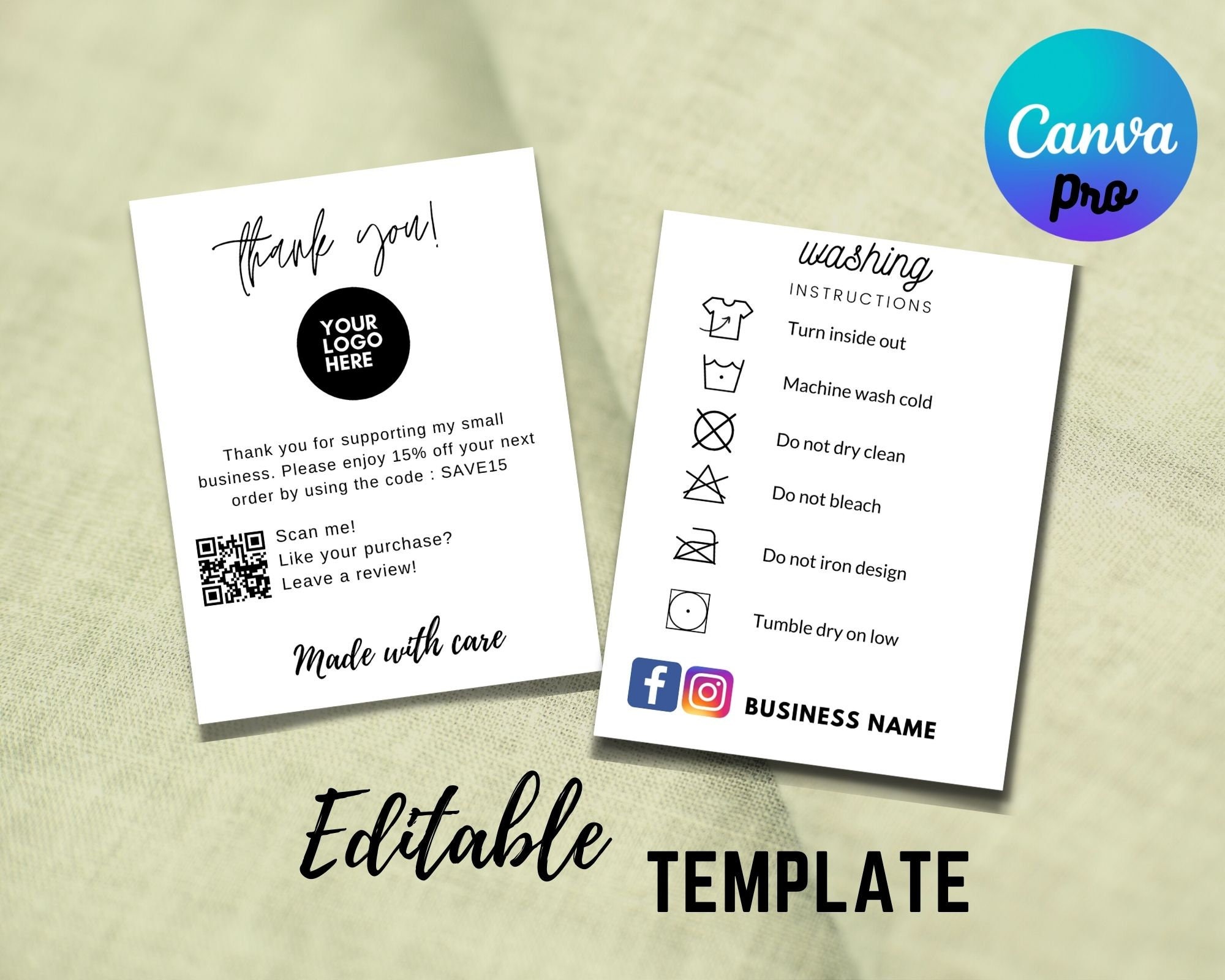 Paper, Party & Kids Craft Supplies & Tools CANVA Printable Insert Card ...