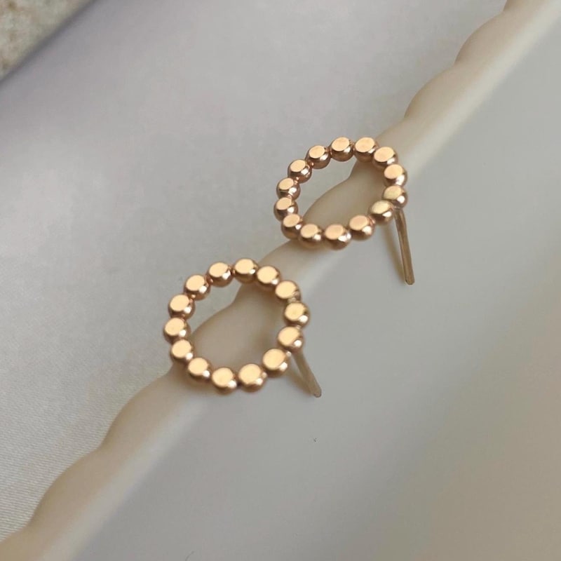 Open Circle Beaded Earrings - Etsy