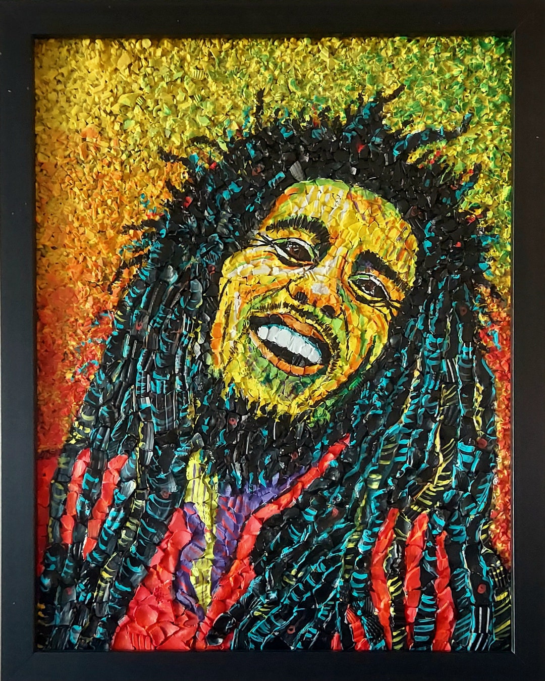 Bob Marley Shell Mosaic - Etsy
