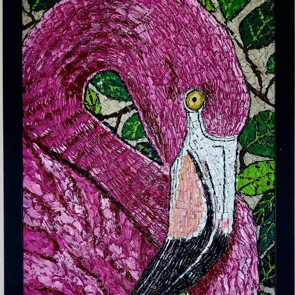 Mosaic Flamingo - Etsy