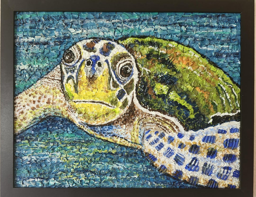 Sea Turtle Shell Mosaic - Etsy