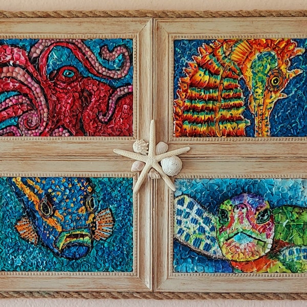 Sea Life Mosaic Tiles - Etsy