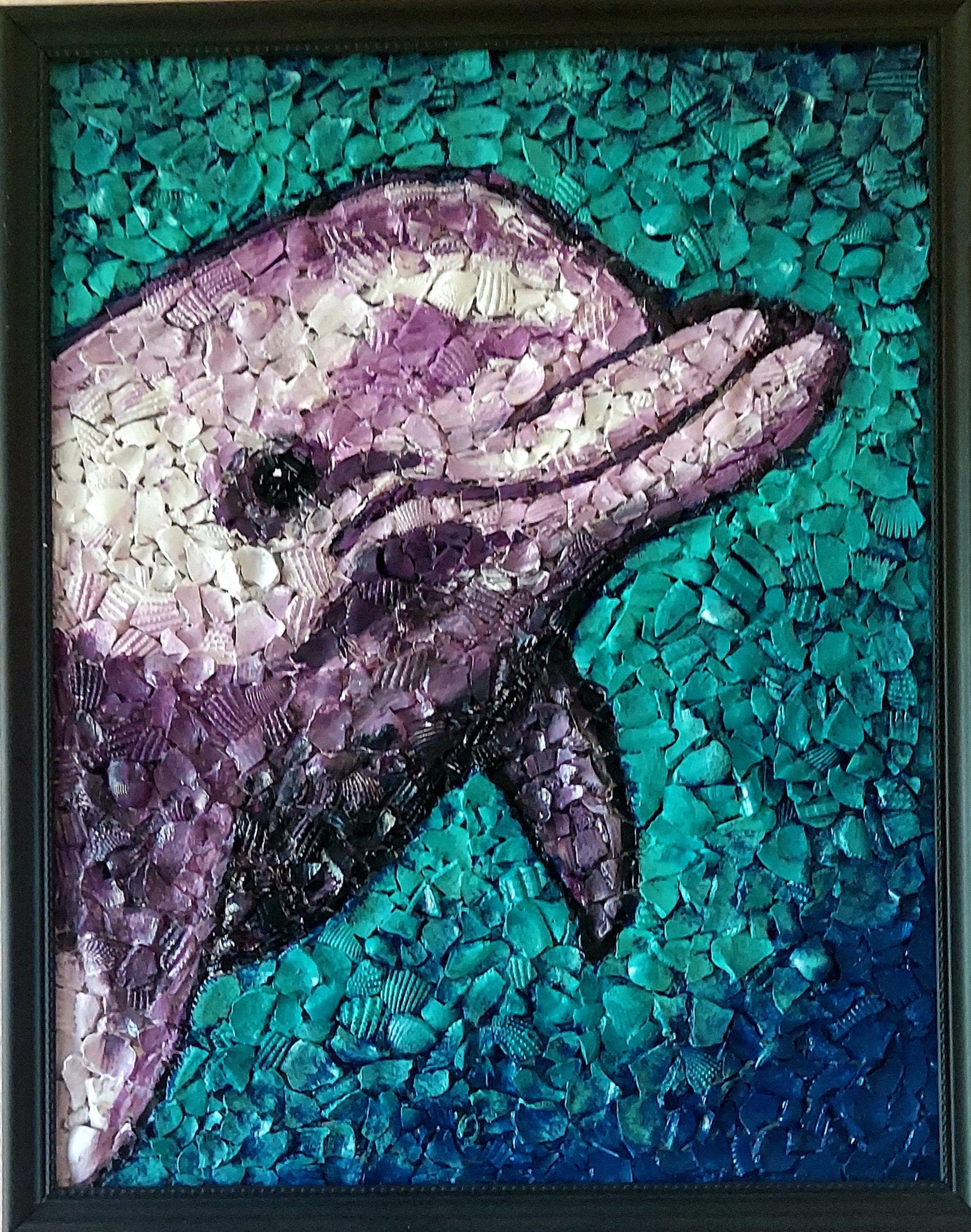 Dolphin Shell Mosaic - Etsy