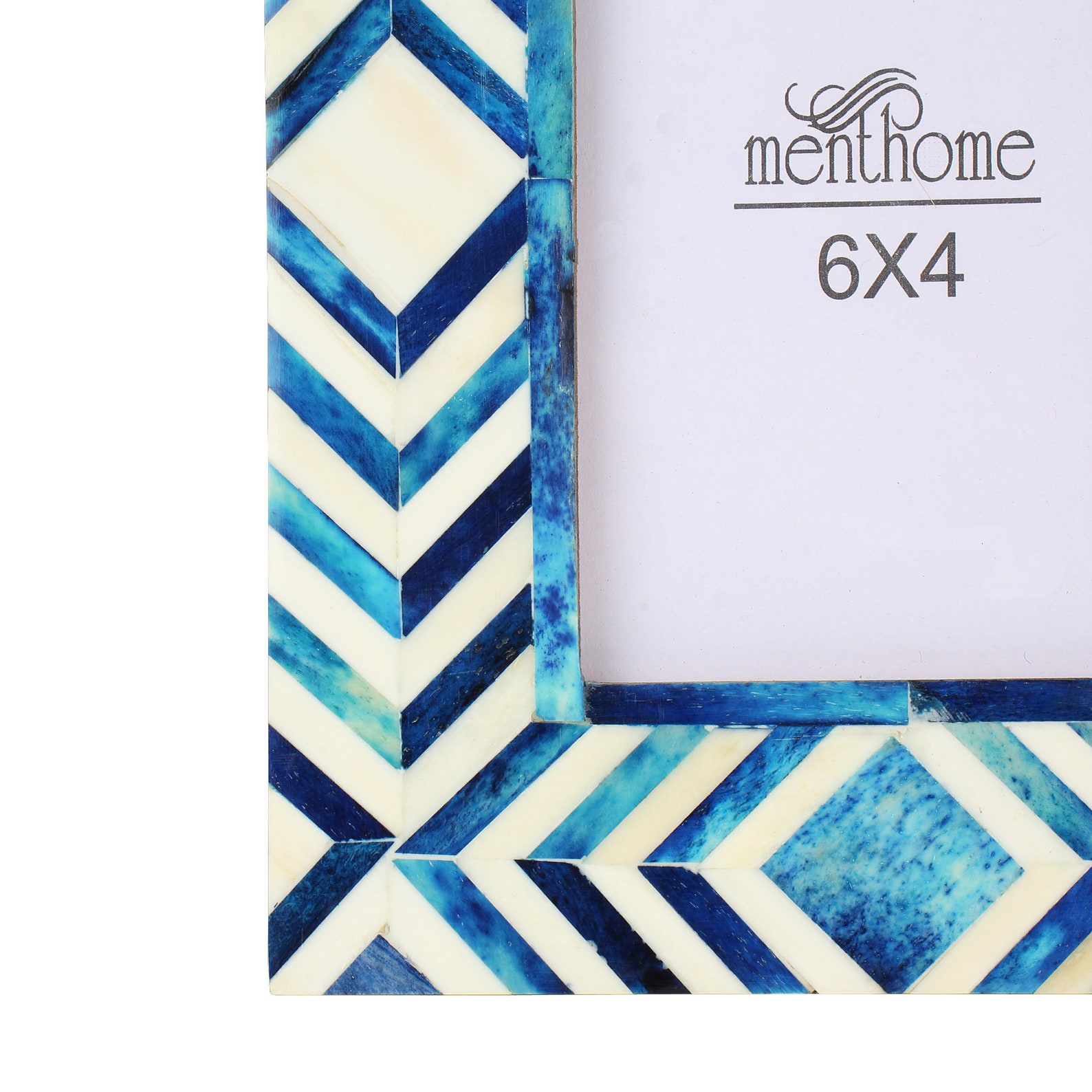 MENTHOME Blue 6x4 Picture Photo Frame Mosaic Chevron Art Wall | Etsy