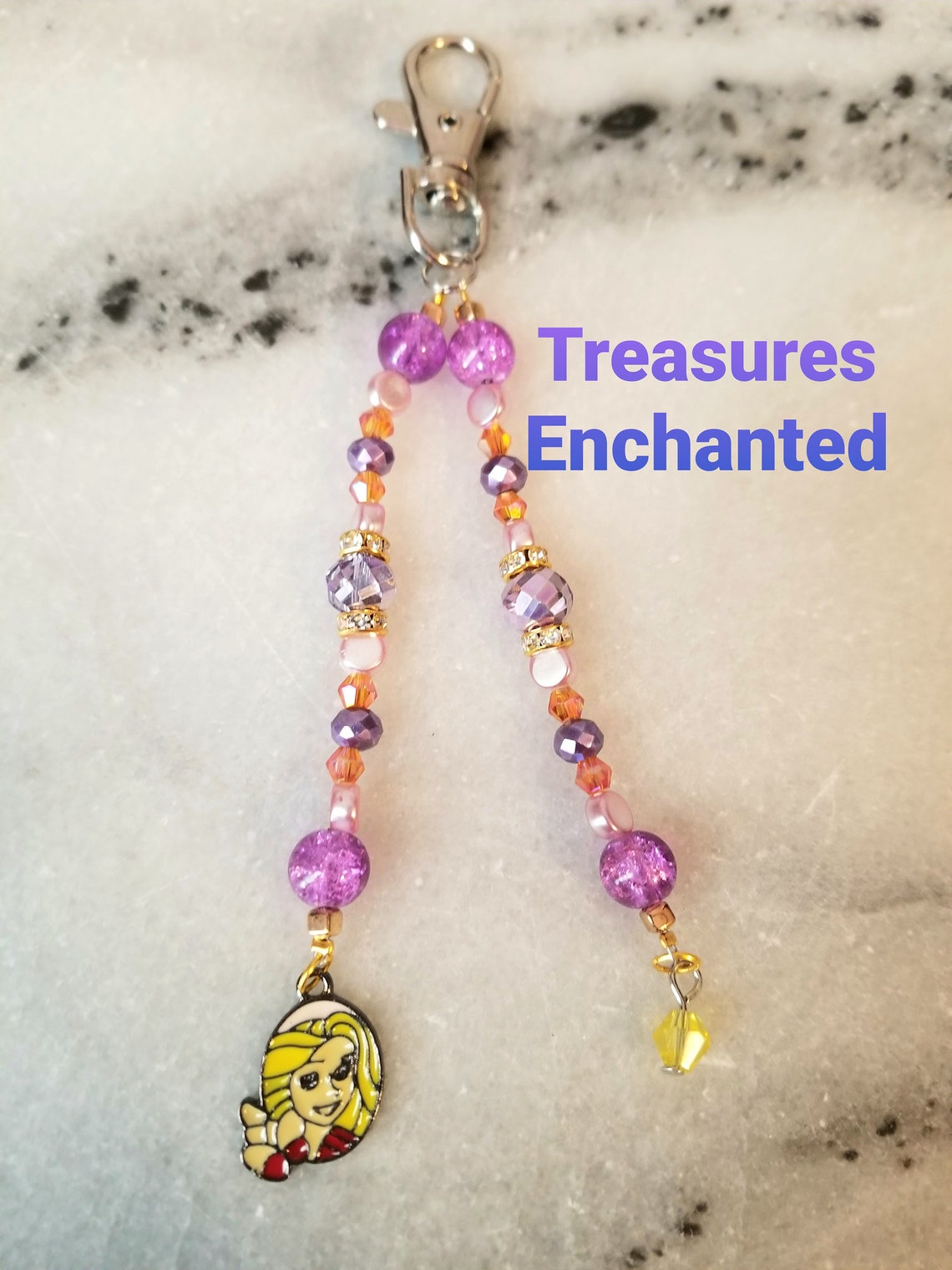 Rapunzel Keychain From Disney's Tangled - Etsy Hong Kong