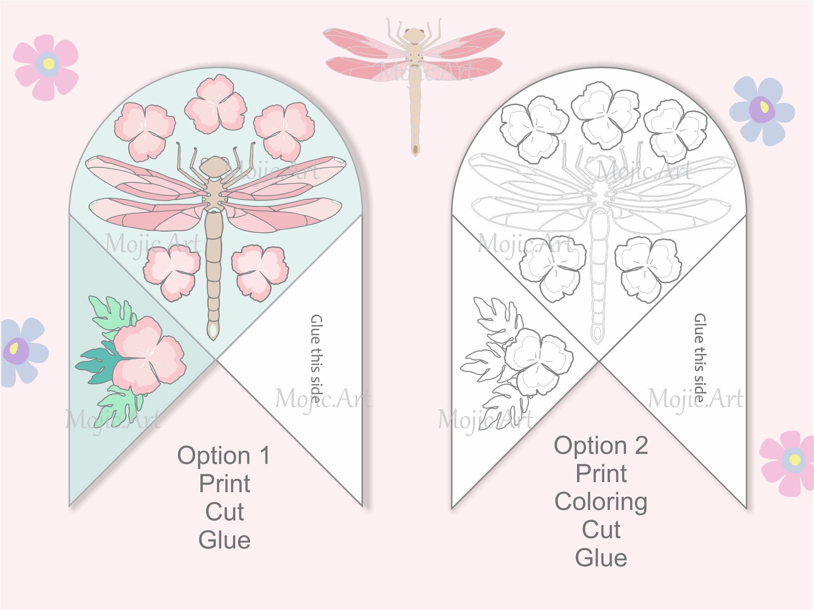 Dragonfly Bookmark, Dragonfly Art, Bookmarks to Color, Printable ...