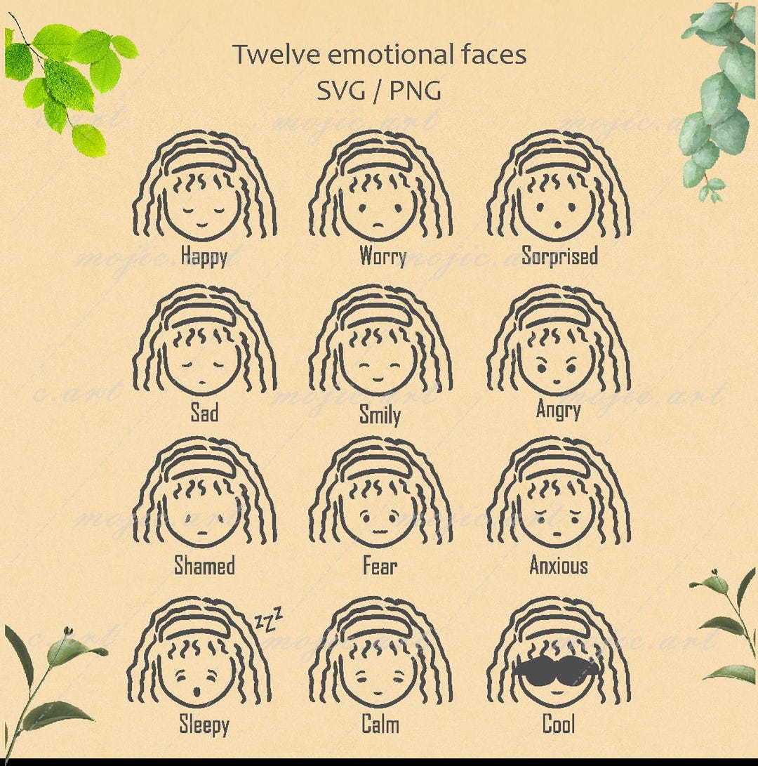 Happy Face, Emotions SVG, Feeling Faces, Cool Face, Moody Faces, Moody ...
