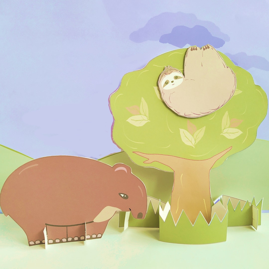 Paper Dolls, Jungle Animals Paper Dolls for Kids, DIY Toys, Toy for ...