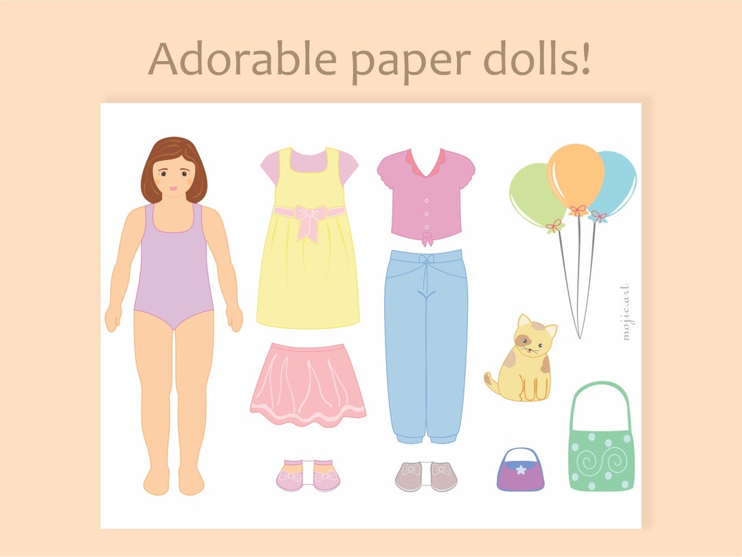 Paper Dolls, Kit Printable, Girls Happy Birthday, Printable Activities ...