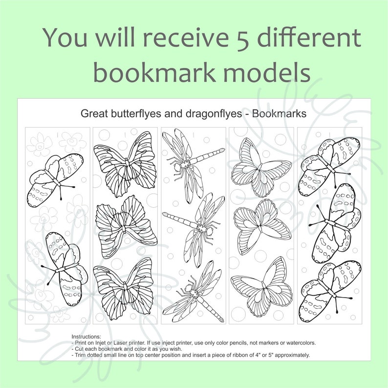 Coloring Bookmarks, Bookmark Printable, Bookmark Butterfly, Bookmark ...