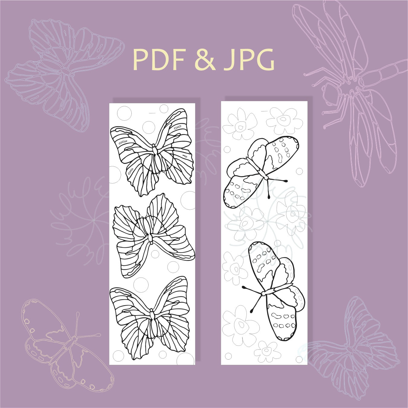 Coloring Bookmarks, Bookmark Printable, Bookmark Butterfly, Bookmark ...