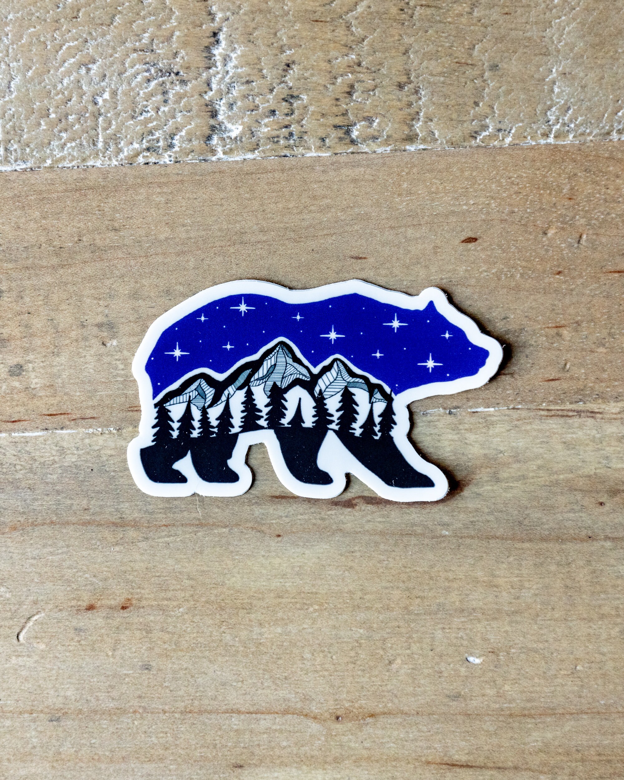 Grizzly Bear Sticker - Matte Vinyl Decal for Laptop, Water Bottle, Car ...