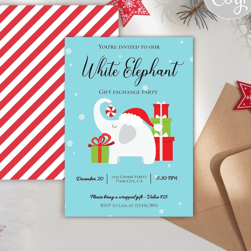 Elephant Invitation - Etsy