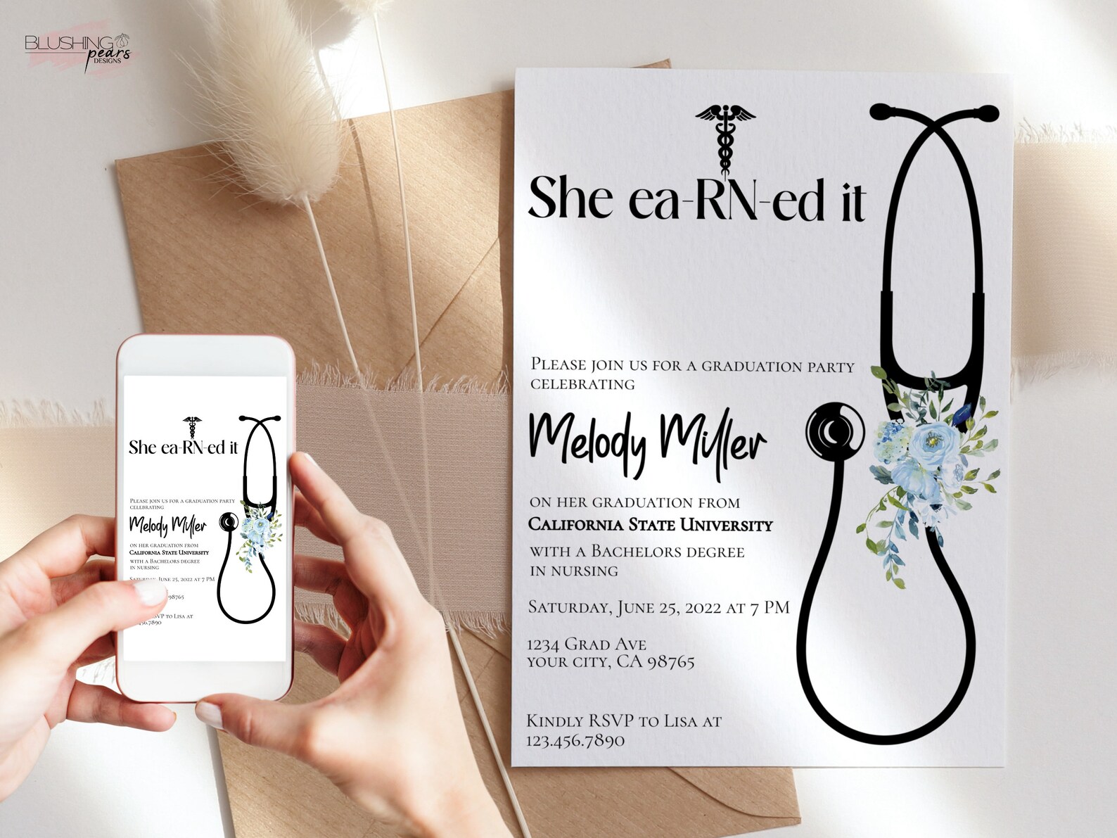 Nurse Graduation Invitation Nurse Invitation Safety First - Etsy