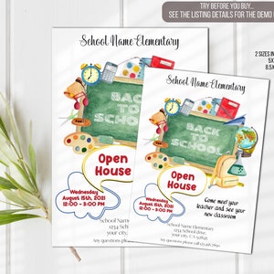 Back to School Open House, Meet Your Teacher Flyer, EDITABLE School ...