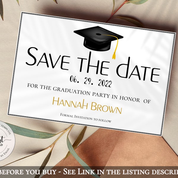 Graduation Day Save the Date - Etsy