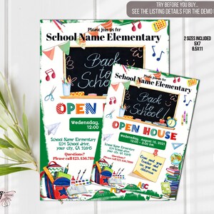 Back to School Open House, Meet Your Teacher Flyer, EDITABLE School ...
