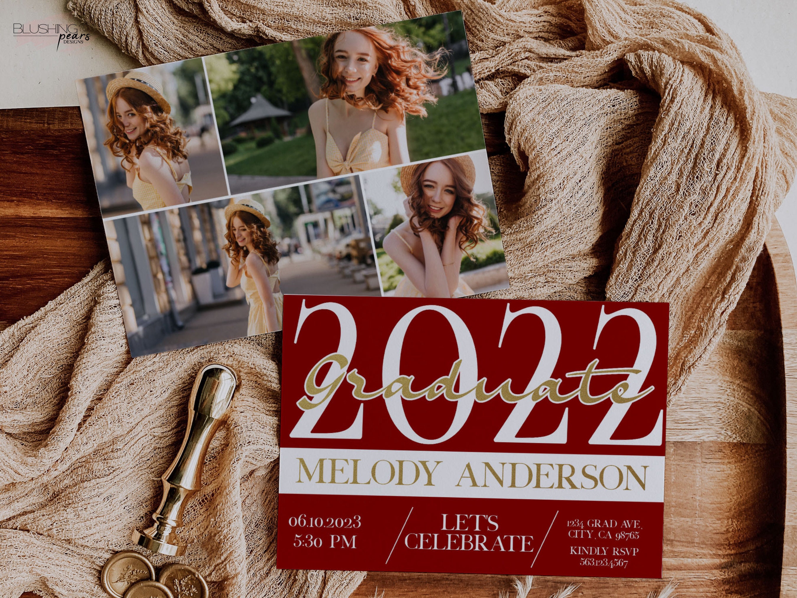 Graduation Invitation, Photo Graduation Announcement, Class of 2022 ...