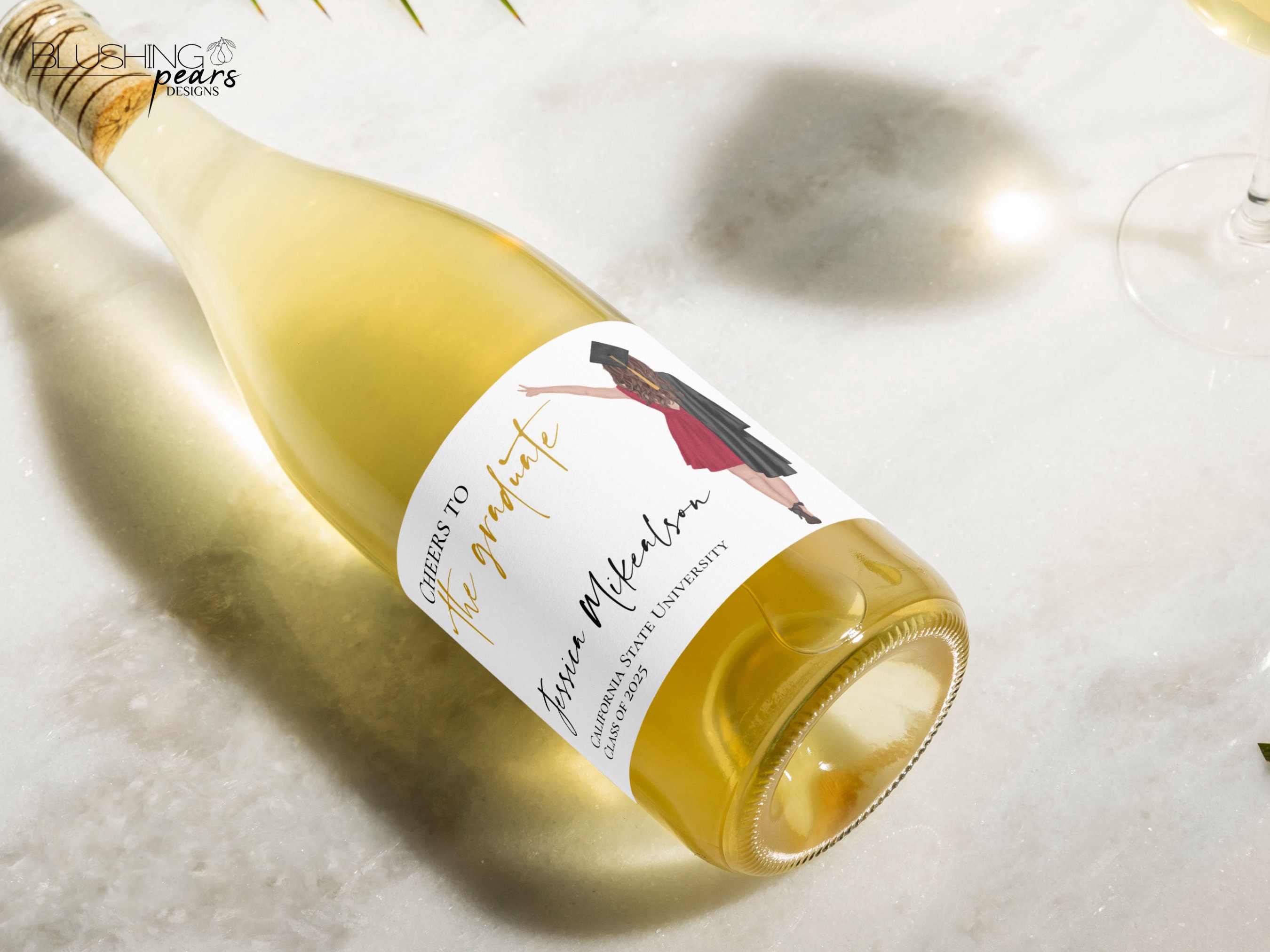 Graduation Champagne Labels, Grad Party Custom Wine Label, Graduation ...