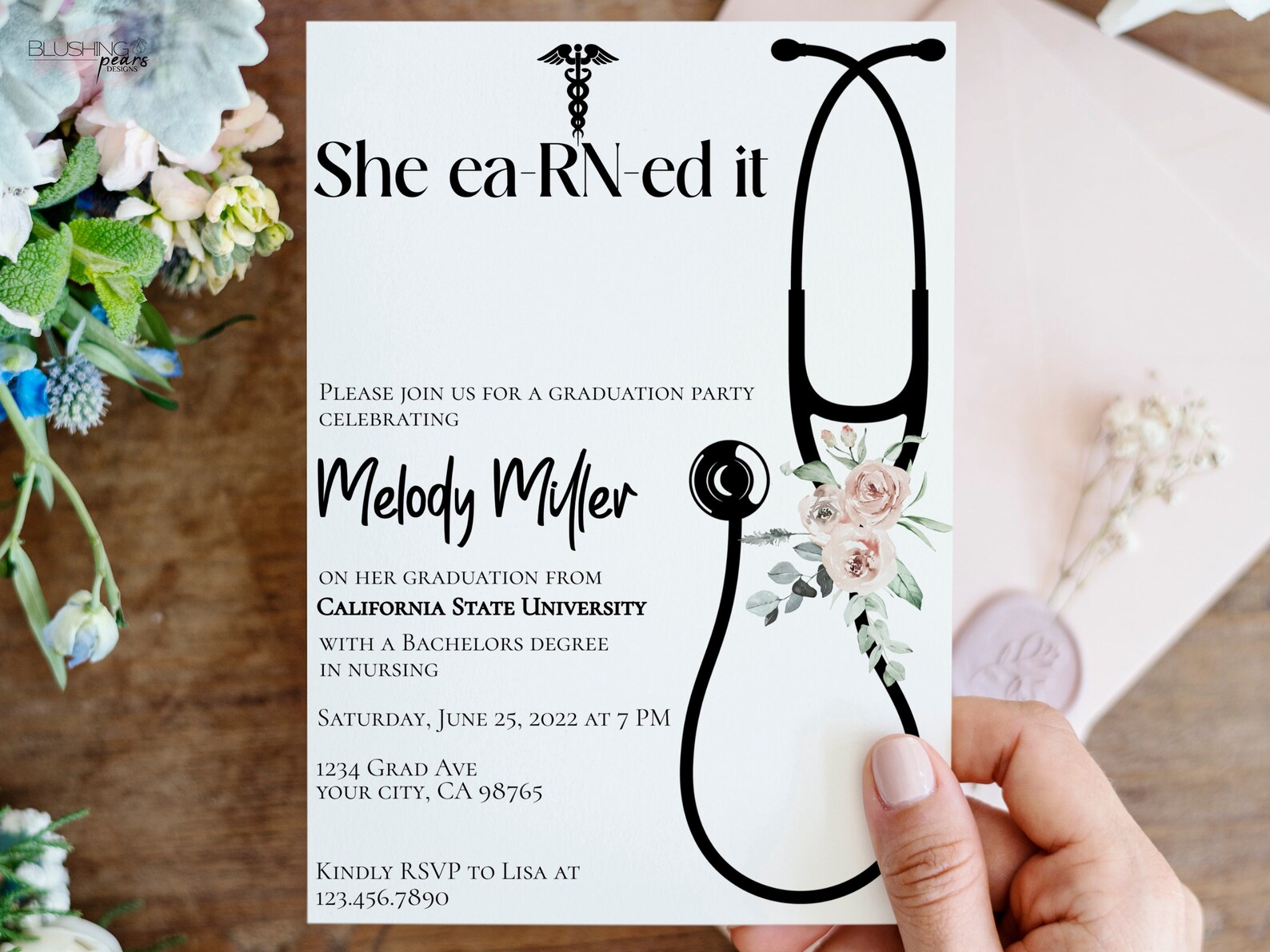 Nurse Graduation Invitation Nurse Invitation Safety First - Etsy