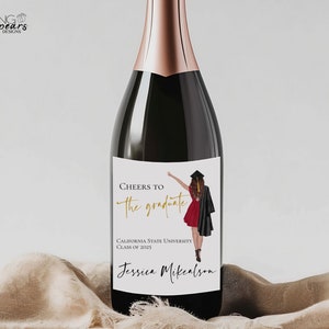 Graduation Champagne Labels, Grad Party Custom Wine Label, Graduation ...