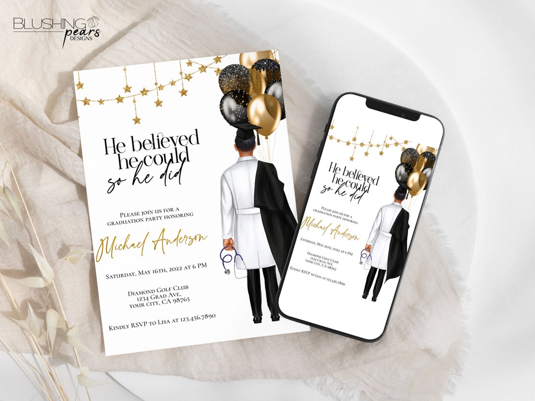 Medical School Graduation, Doctor Graduation, Nurse Invitation ...