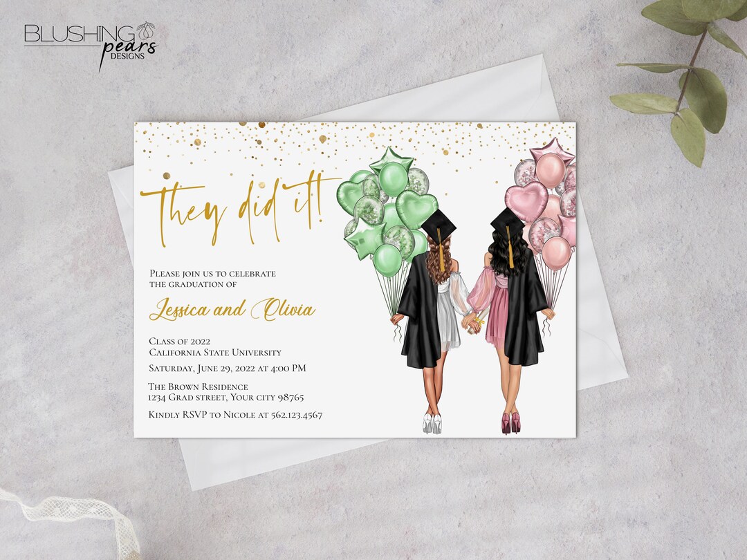 Sibling Graduation Invitation, Class of 2023 Graduation Party, Brother ...