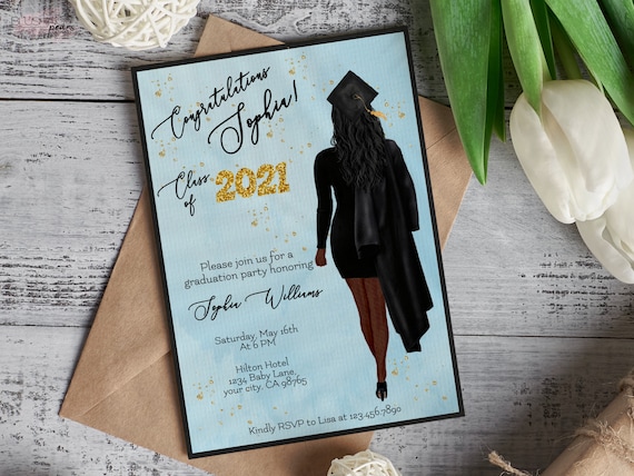 Personalized Graduation Invitation Class of 2021 Graduation - Etsy