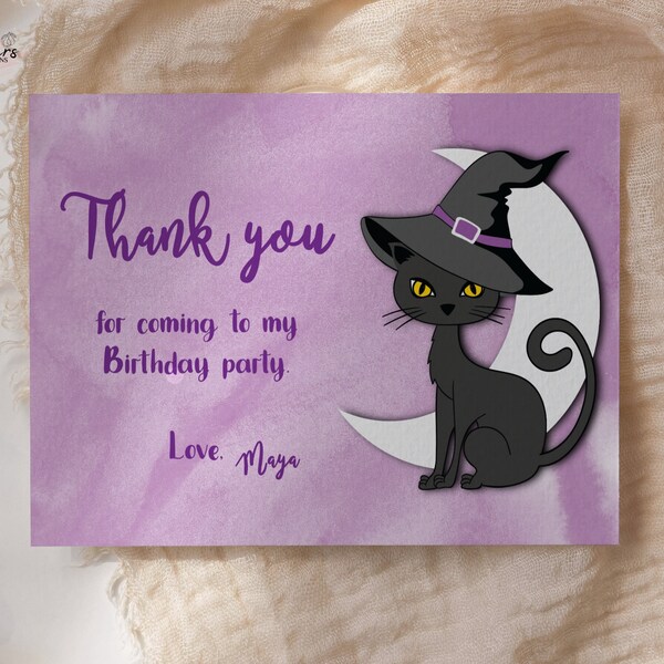 Witch Thank You Card - Etsy