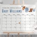 Editable Cowboy Baby Shower Due Date Calendar, A Little Cowboy is on ...