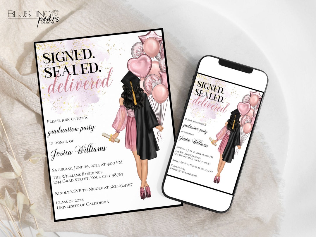 Personalized Graduation Invitation, Class of 2025 Graduation Party, She ...