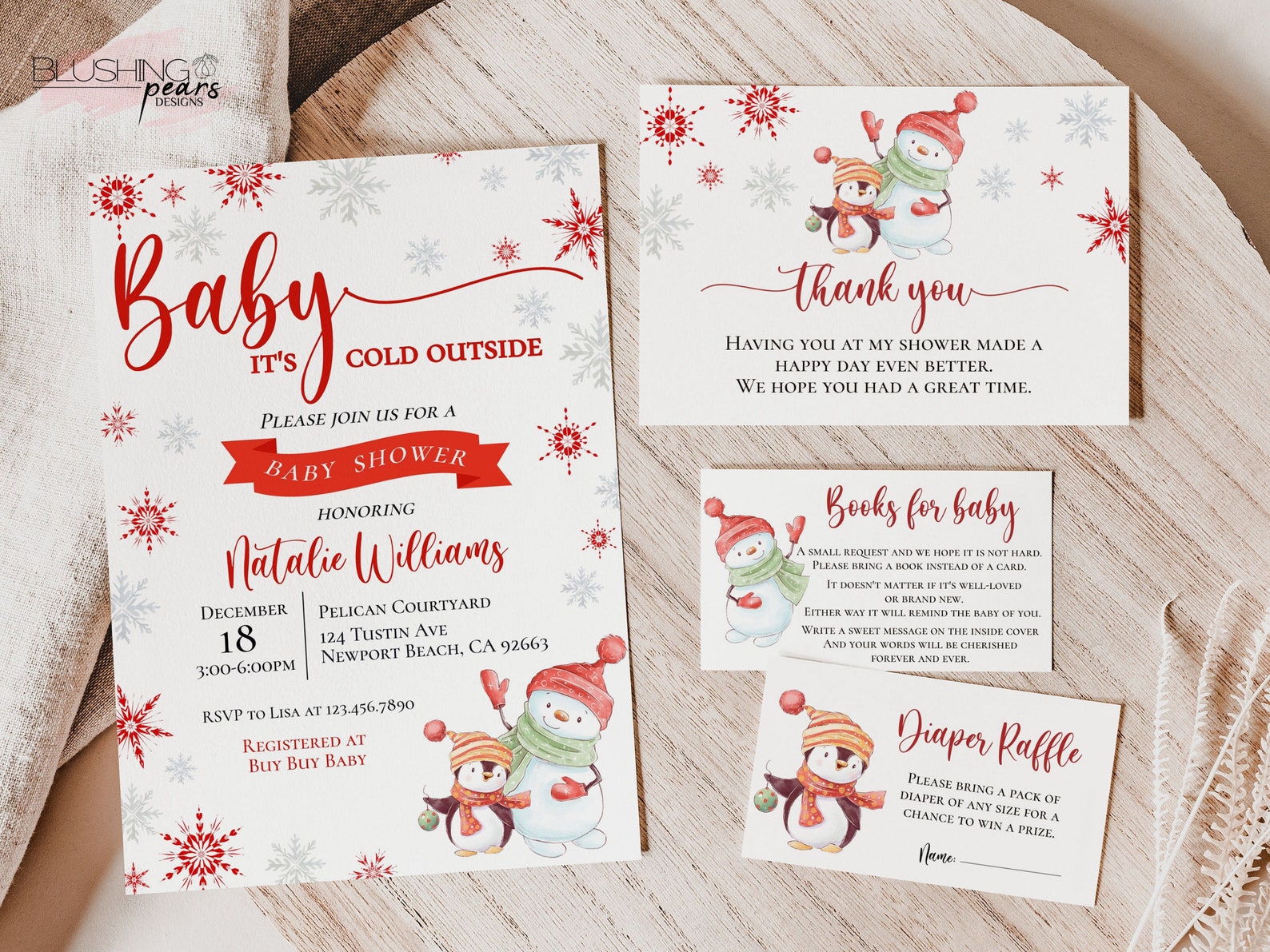 Baby Its Cold Outside Baby Shower Invitation Set Christmas - Etsy